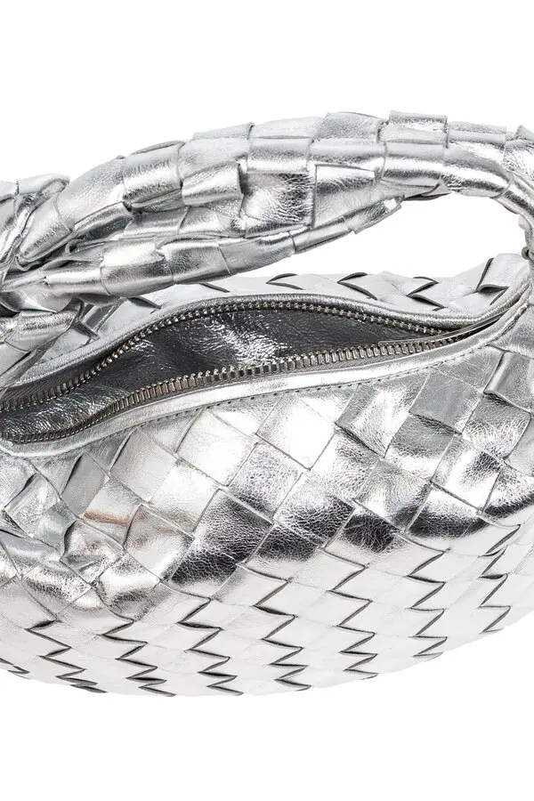 Bottega Veneta Jodie Mini Top Handle Bag - Silver