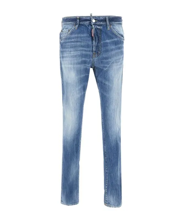 Dsquared2 Layered Logo Patch Jeans - Blue