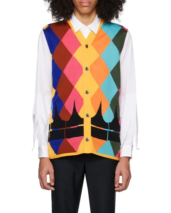 Comme Des Garçons Argyle Knit Vest