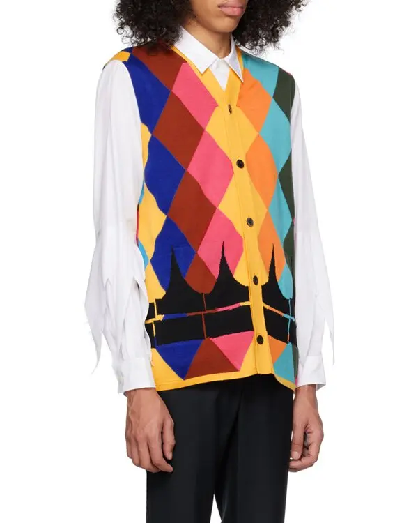 Comme Des Garçons Argyle Knit Vest