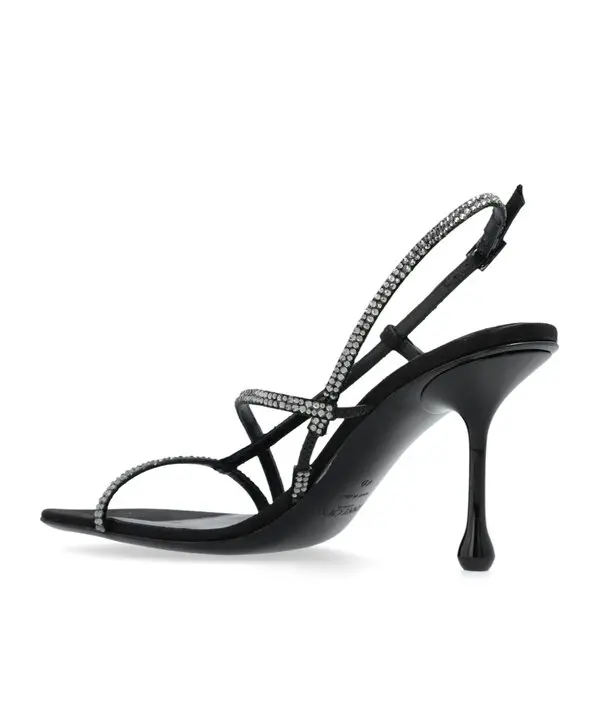 JIMMY CHOO Etana 80 Embellished Sandals - Black