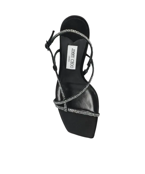 JIMMY CHOO Etana 80 Embellished Sandals - Black