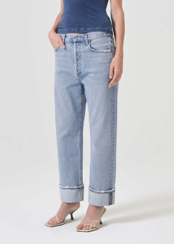 AGOLDE Fran Straight-leg Jeans - Gray