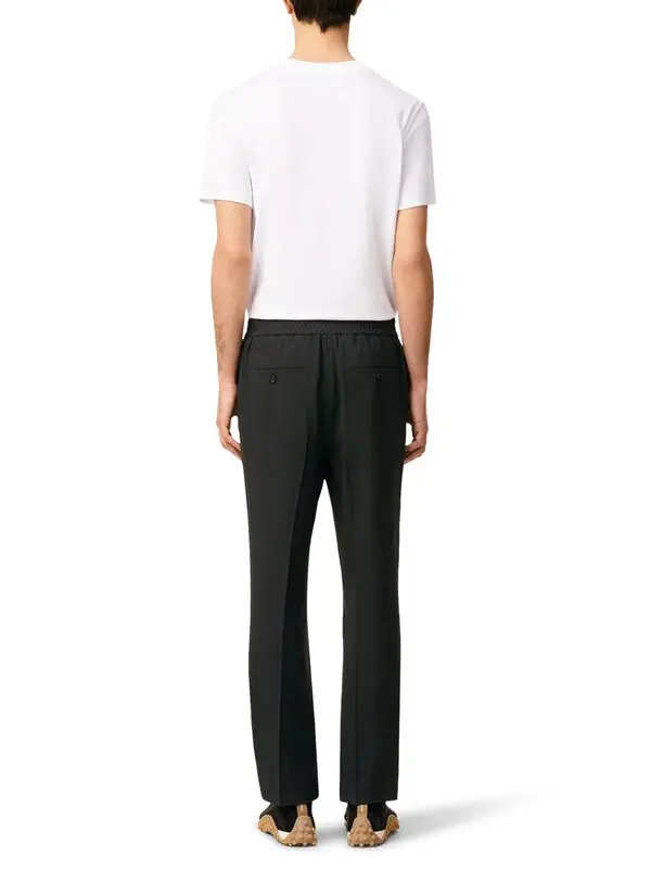 AMI Paris Mid-rise Straight Leg Trousers - Black
