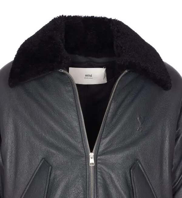 Ami Logo Patch Zip-up Jacket