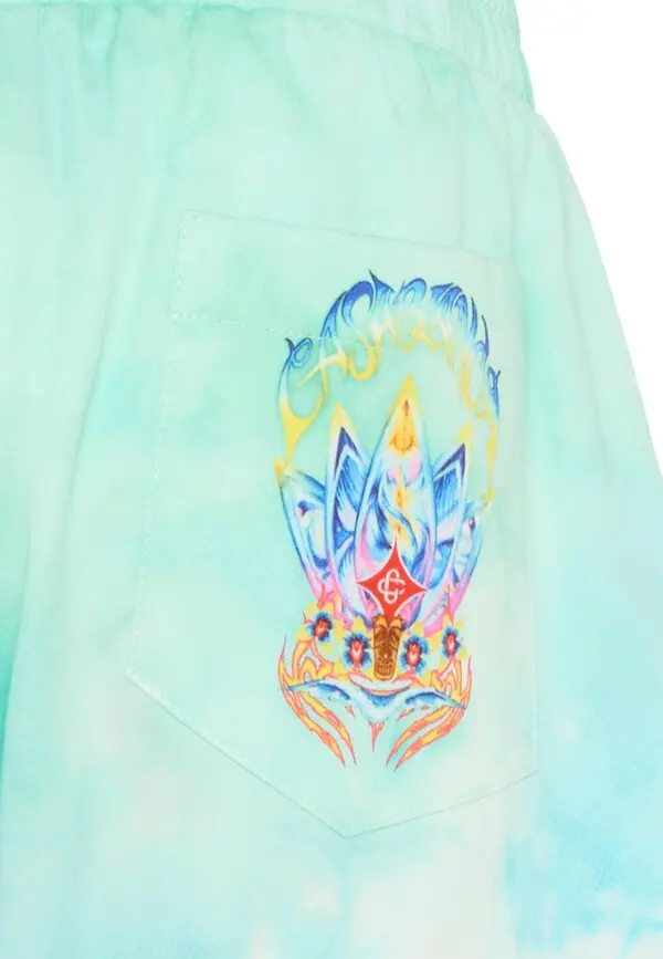 Casablanca Tie-dye Elastic Waistband Shorts