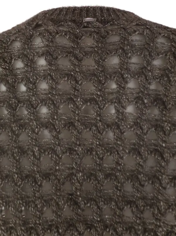 Herno Crew Neck Cut-out Sweater