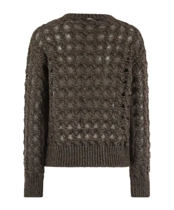 Herno Crew Neck Cut-out Sweater