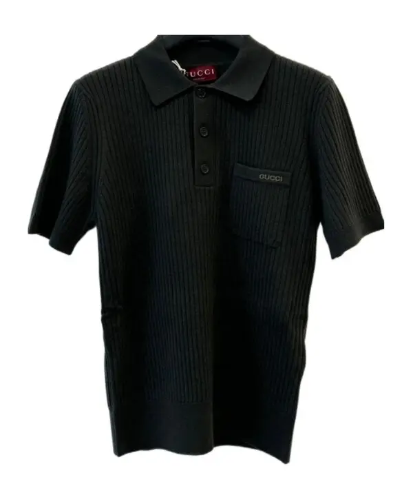 Gucci Logo Intarsia Short-sleeve Knit Polo Shirt
