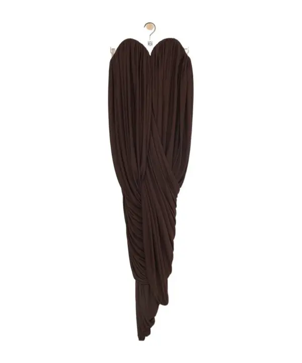 Loewe Bustier Dress In Viscose - Brown