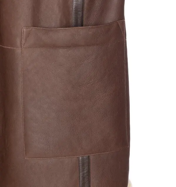 Bottega Veneta Shearling Trim Leather Vest - Nude
