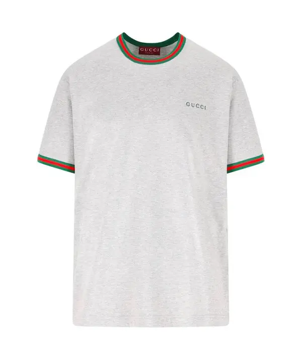 Gucci Logo Embroidered Crewneck T-shirt