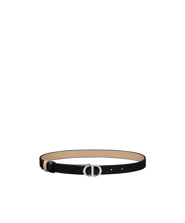Dior 30 Montaigne Reversible Belt - Black/biscuit Color