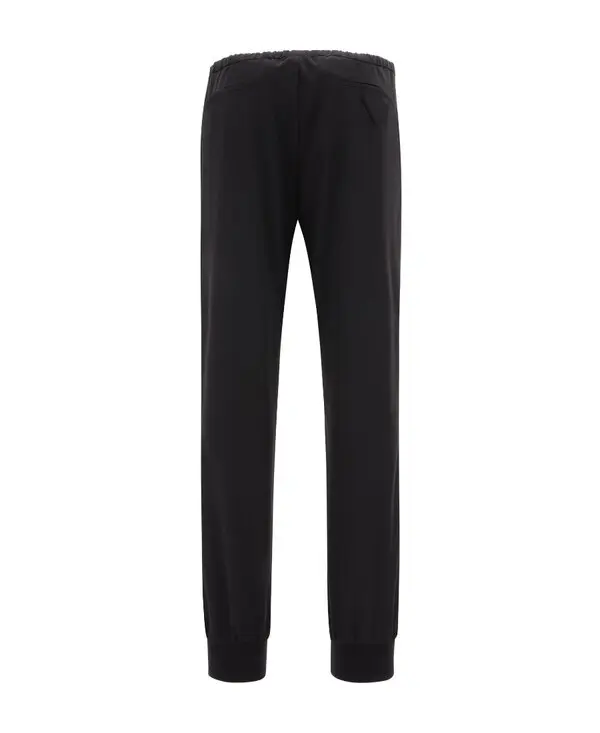 Prada Logo Plaque Straight-leg Pants - Black