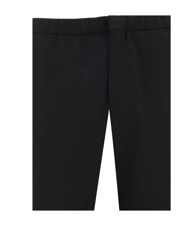 Prada Logo Plaque Straight-leg Pants - Black