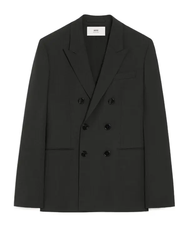 Ami Double-breasted Tailored Blazer - Black