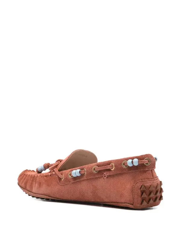 Farm Rio Round Toe Loafers - Brown