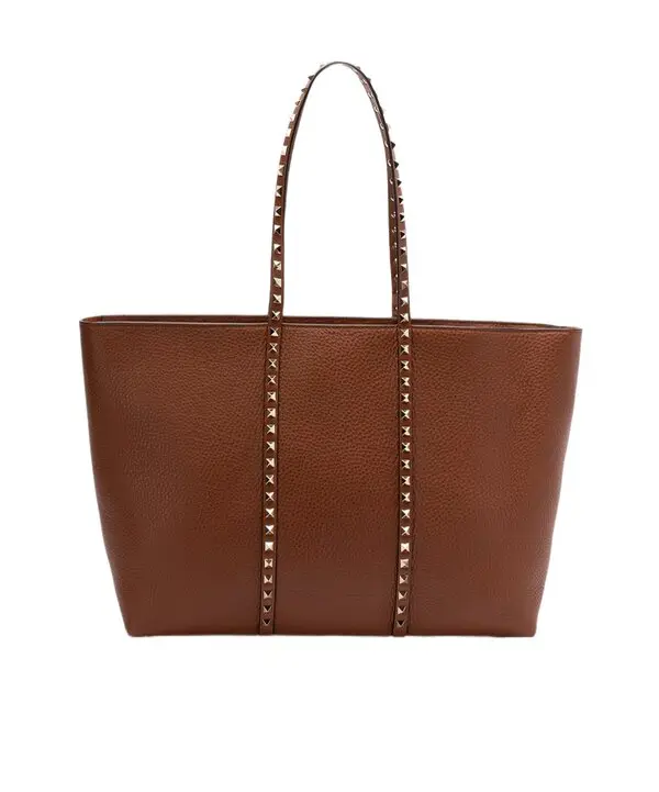 Valentino Garavani Rockstud Shopping Bag - Brown