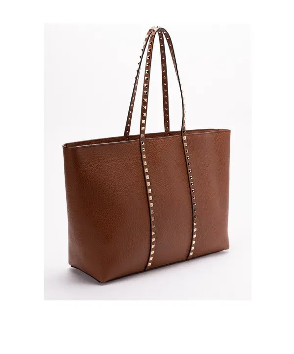 Valentino Garavani Rockstud Shopping Bag - Brown