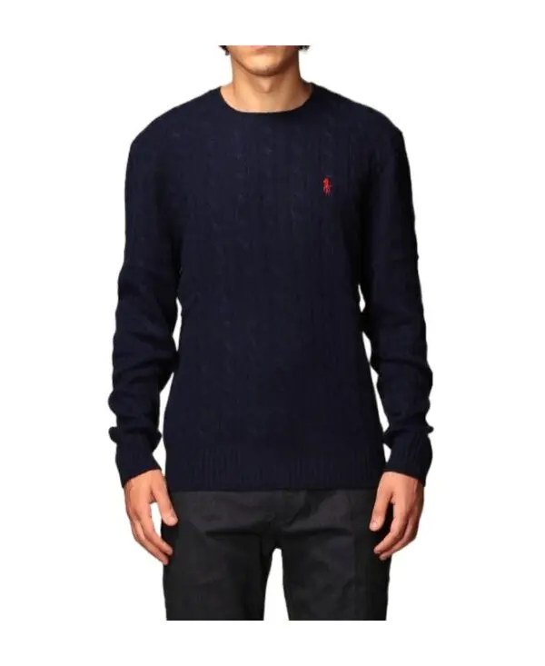 Polo Ralph Lauren Embroidered Cable-knit Jumper - Black