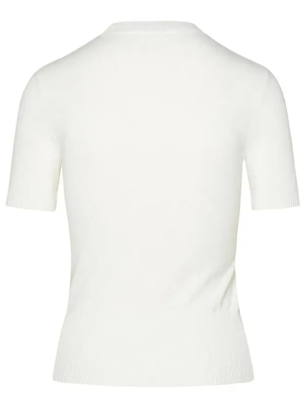 PATOU Logo Intarsia Short-sleeve Knit Top