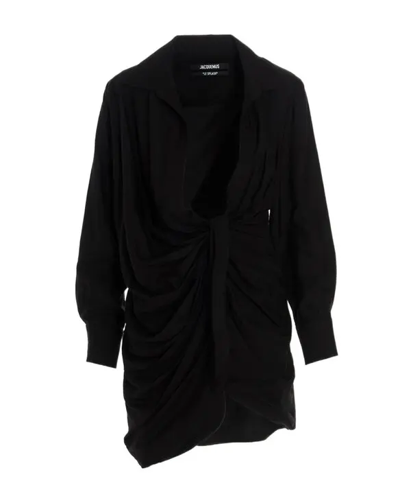 Jacquemus Bahia Sash Mini Dress - Black