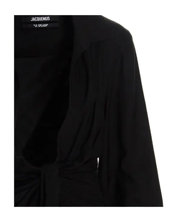 Jacquemus Bahia Sash Mini Dress - Black