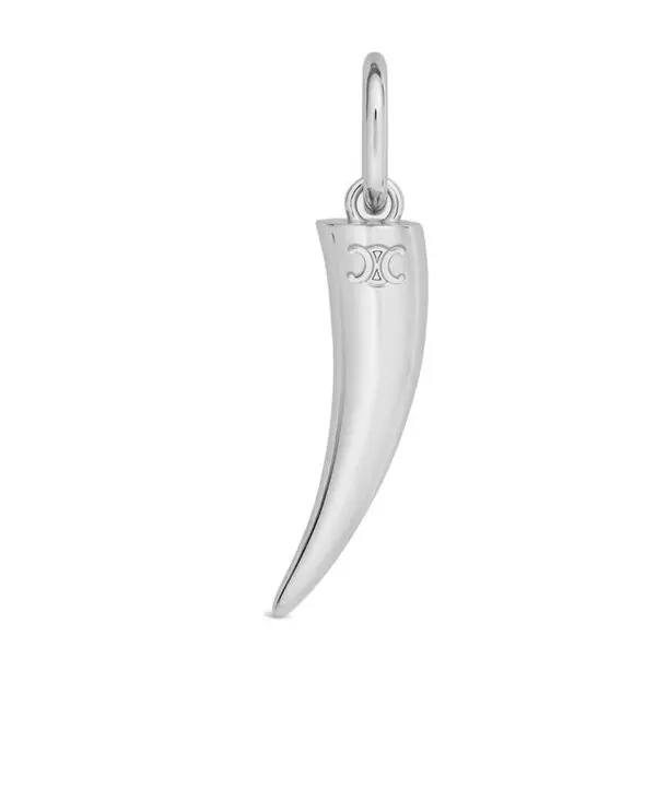 Celine Charms Horn Pendant With Rhodium Finish