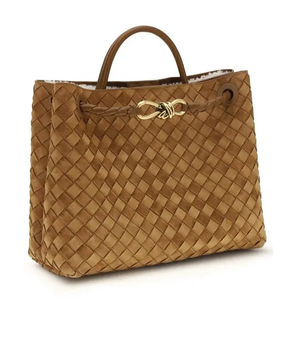 Bottega Veneta Woven Detail Handbag - Tan