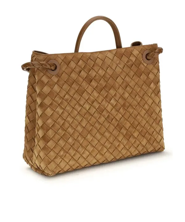 Bottega Veneta Woven Detail Handbag - Tan