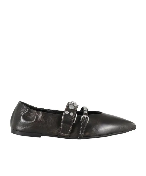 Ash Pointed Ballet Shoes - Black