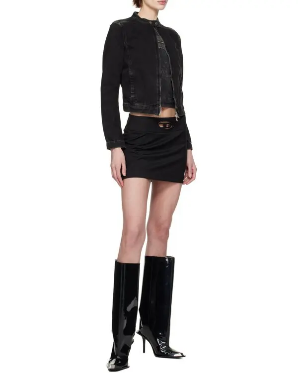 DIESEL® O-dixy" Mini Skirt With Oval D Detail