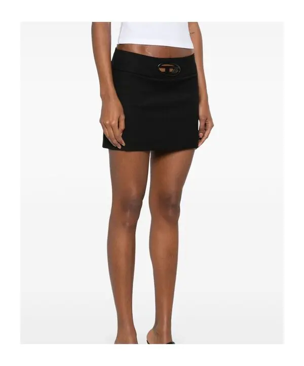 DIESEL® O-dixy" Mini Skirt With Oval D Detail