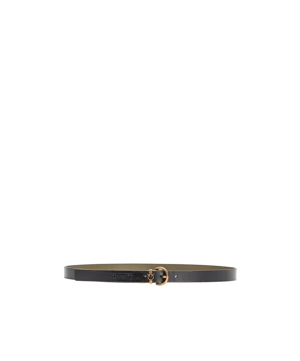 Pinko Reversible Leather Belt - Black
