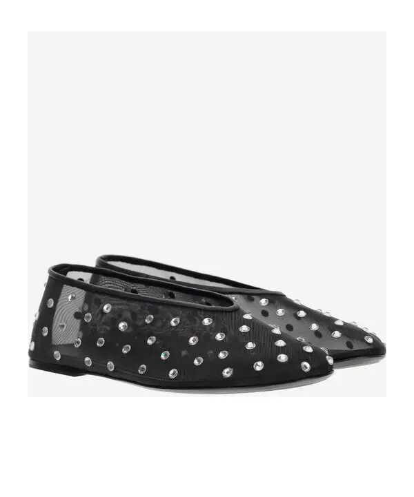 Khaite The Marcy Embellished Ballet Flats - Gray