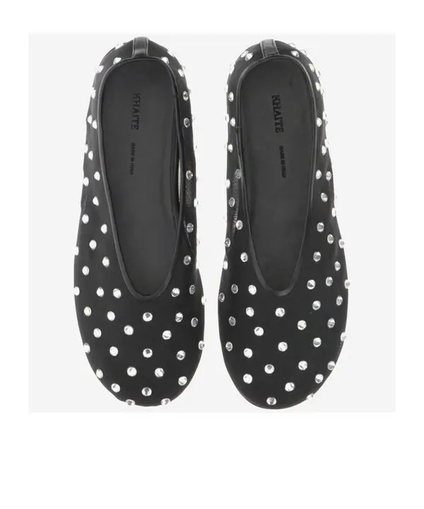 Khaite The Marcy Embellished Ballet Flats - Gray