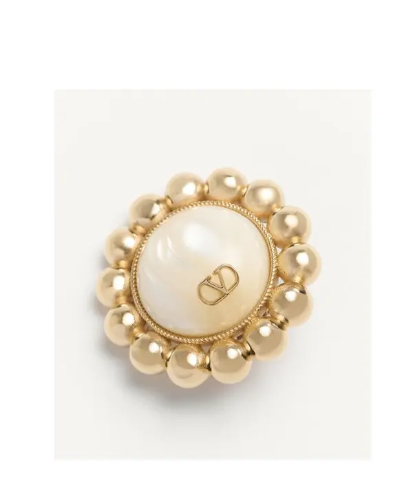 Valentino Garavani Pas Plus Metal And Pearl Earrings