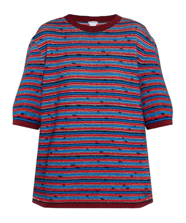Bottega Veneta Striped Pattern Crewneck T-shirt