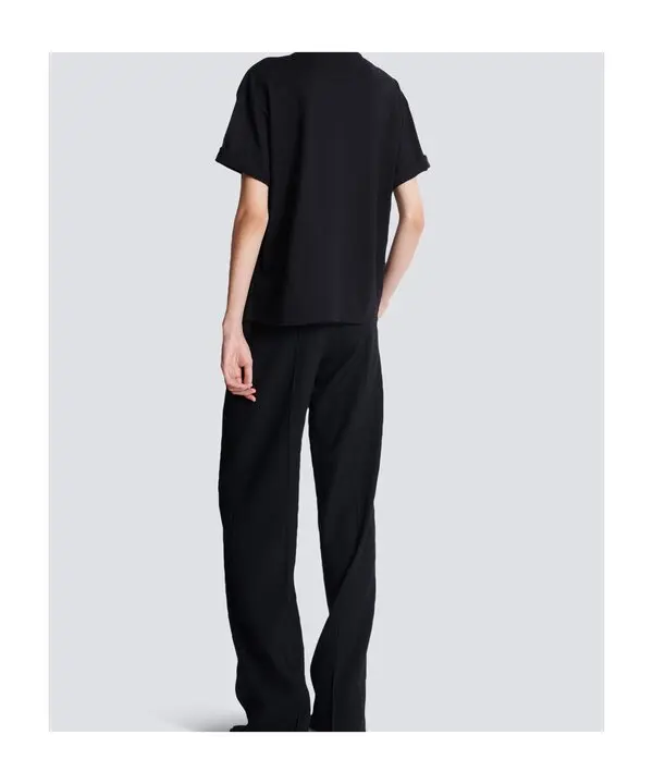 Balmain Logo Embellished Crewneck T-shirt