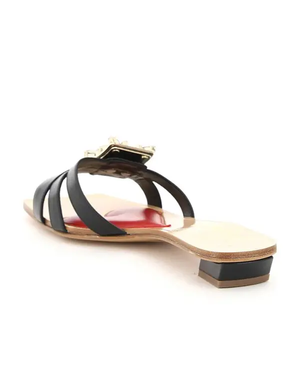 ROGER VIVIER Embellished Square Toe Mules