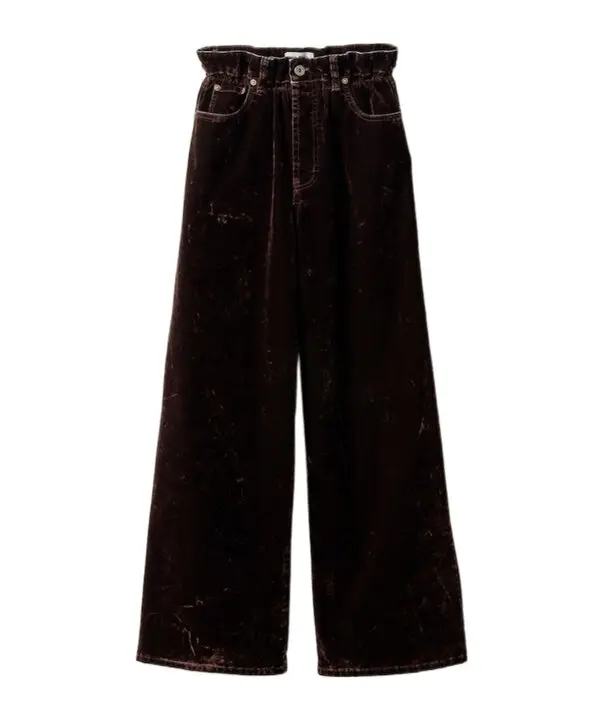 Miu Miu Wide-leg Velvet Trousers