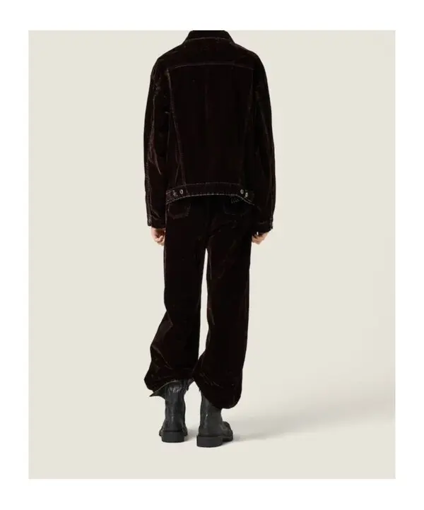 Miu Miu Wide-leg Velvet Trousers