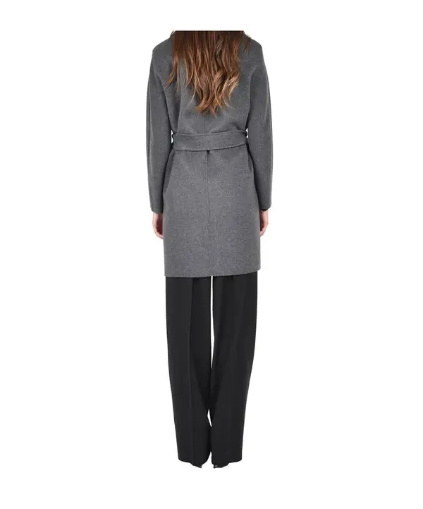 Max Mara Dravenna Belted Coat - Gray