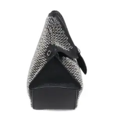 Alexander McQueen Manta Eyelet Detailed Clutch Bag - Black