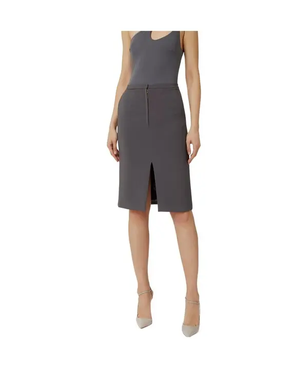 Elisabetta Franchi Midi Skirt With Front Slit