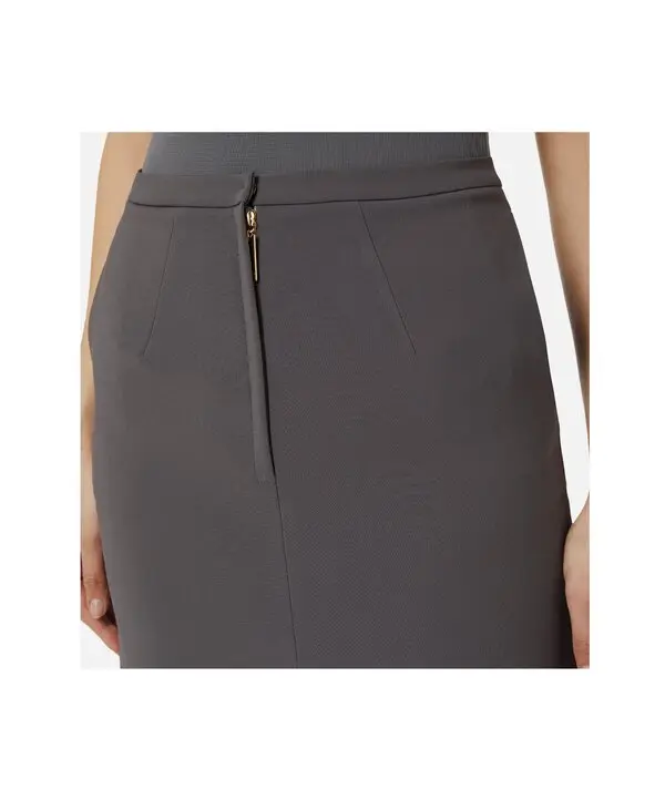 Elisabetta Franchi Midi Skirt With Front Slit