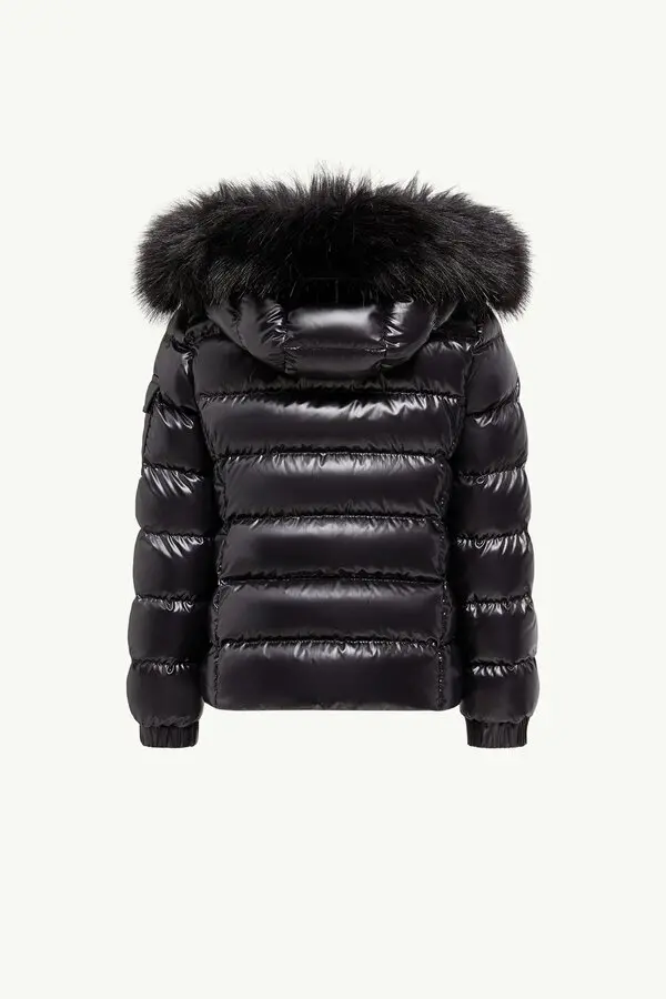 Moncler Hooded Down Jacket With Faux Fur Trim
