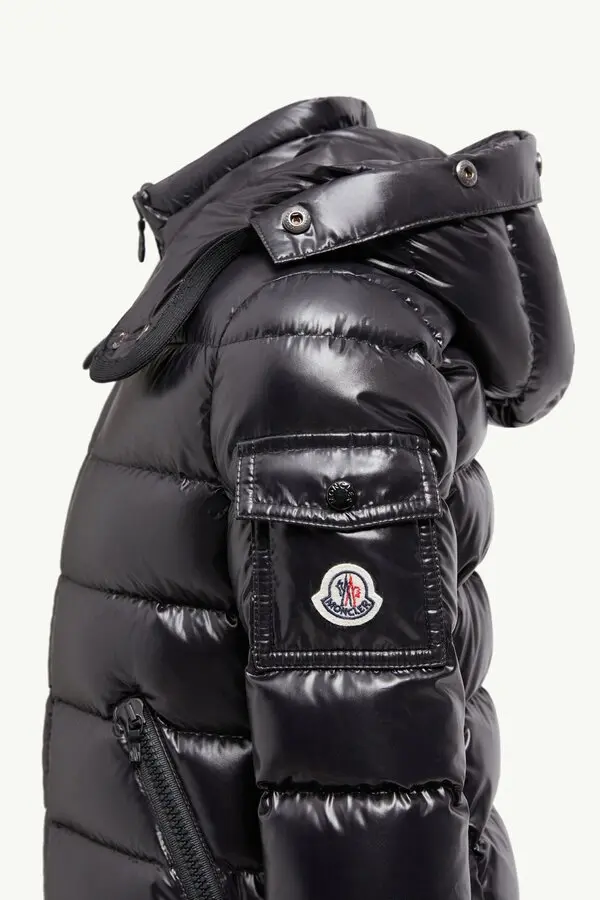 Moncler Hooded Down Jacket With Faux Fur Trim