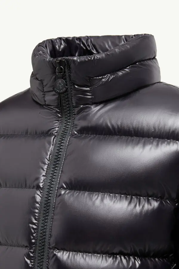 Moncler Hooded Down Jacket With Faux Fur Trim