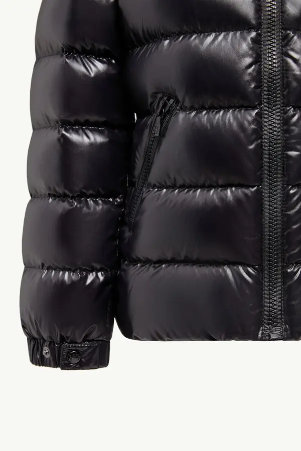 Moncler Hooded Down Jacket With Faux Fur Trim
